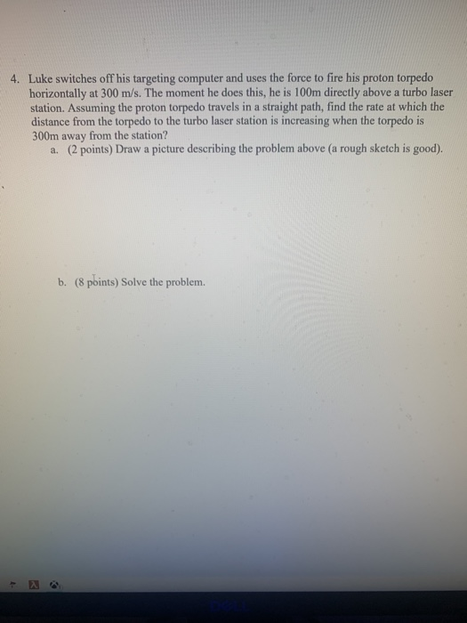 Solved 4. Luke switches off his targeting computer and uses | Chegg.com
