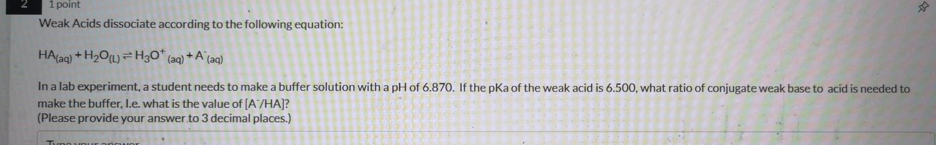 Solved Weak Acids dissociate according to the following | Chegg.com