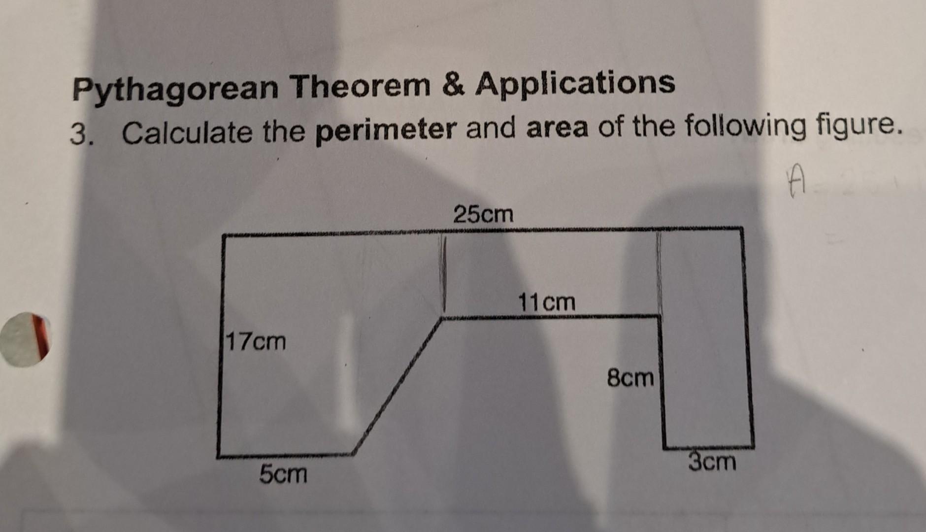 Solved Pythagorean Theorem \& Applications 3. Calculate the | Chegg.com