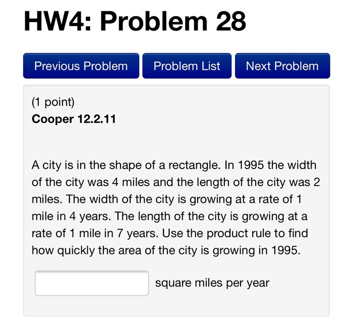 Solved HW4: Problem 28 Previous Problem Problem List Next | Chegg.com