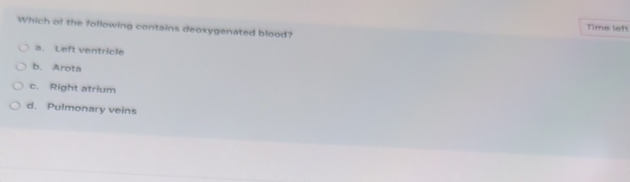Solved Which of the following contains deoxygenated blood?a. | Chegg.com