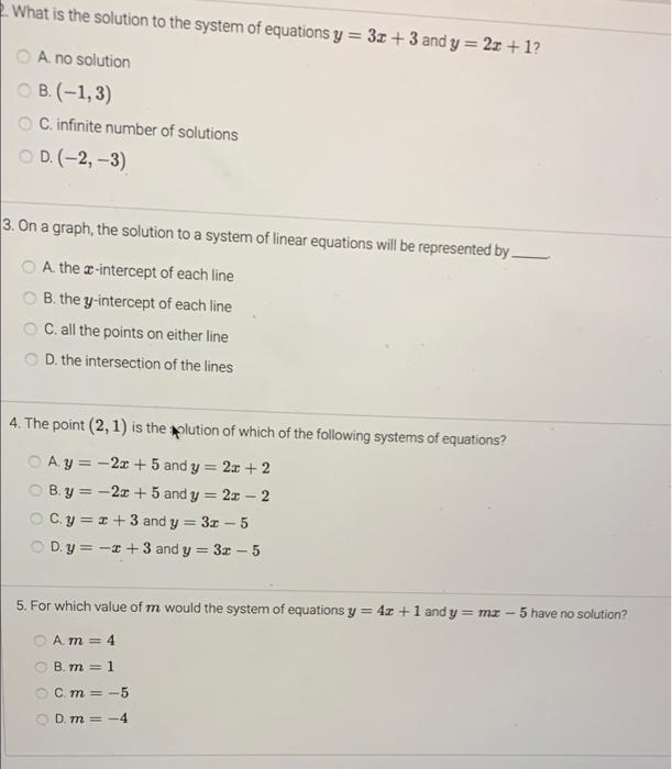 Solved What is the solution to the system of equations y = | Chegg.com