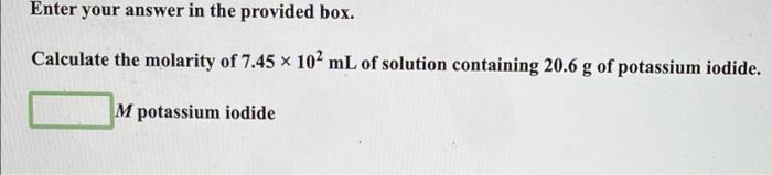 Solved Enter your answer in the provided box. Elemental | Chegg.com