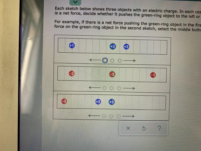 Solved Each sketch below shows three objects with an | Chegg.com