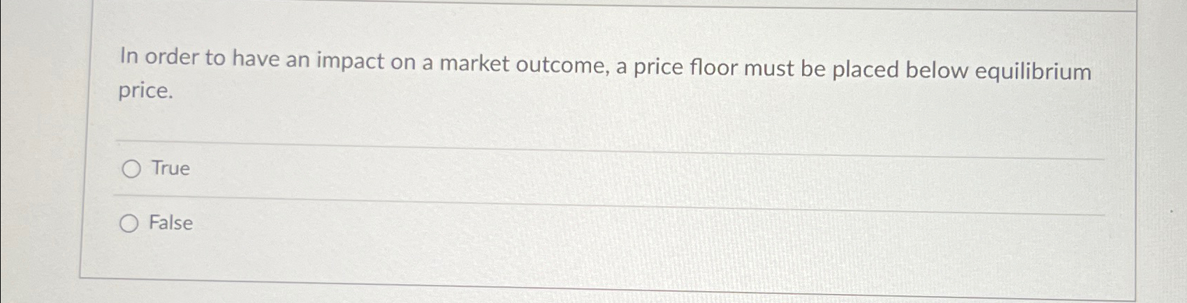 Solved In order to have an impact on a market outcome, a | Chegg.com