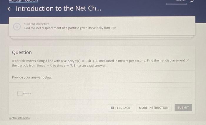 Solved CURREMT OBJECTIVE Find the net displacement of a | Chegg.com