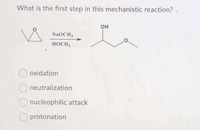 Solved What is the first mechanistic step in this reaction | Chegg.com