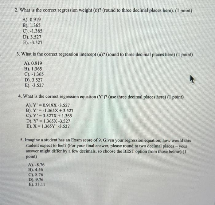 Solved Regression Assignment #7 (Spring 2022) Instructions: | Chegg.com