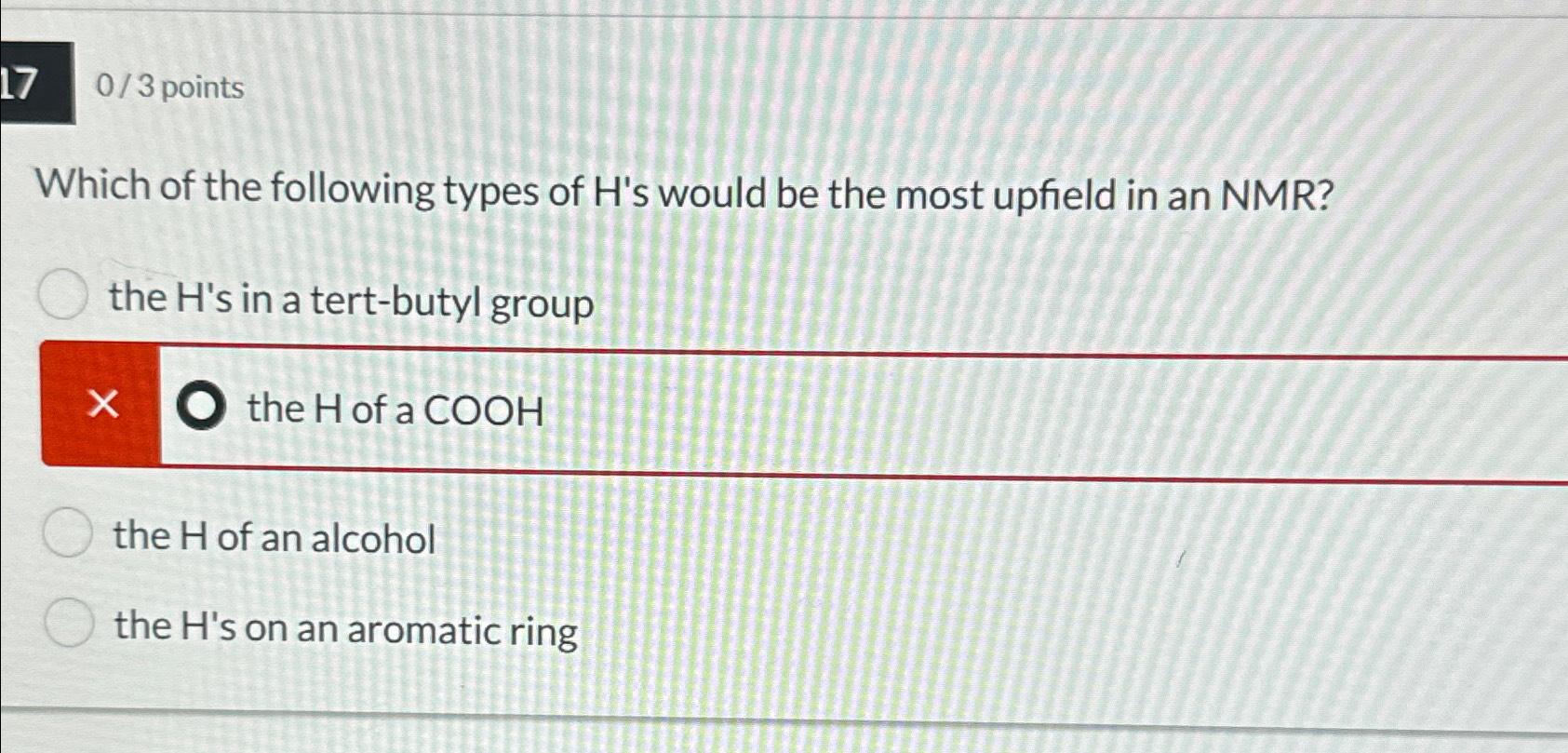 Solved 1703 pointsWhich of the following types of H's would | Chegg.com Solved 1703 pointsWhich of the following types of H's would | Chegg.com