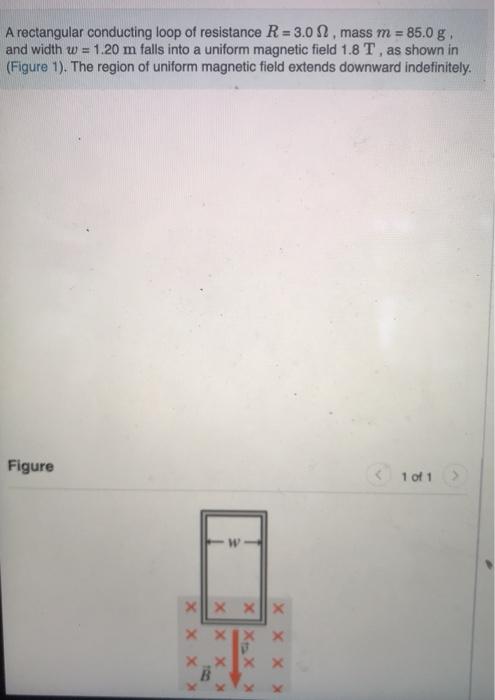 Solved 85.0 g A rectangular conducting loop of resistance R | Chegg.com