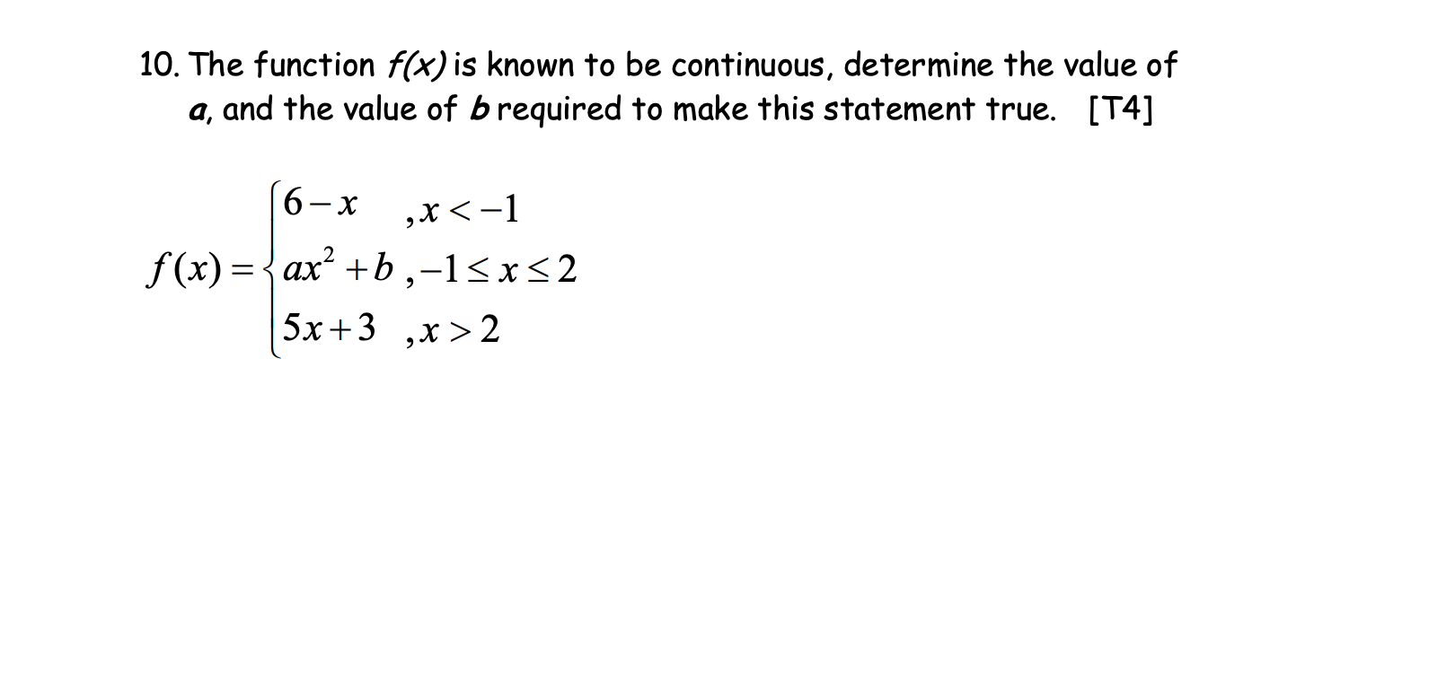 Solved The function f(x) ﻿is known to be continuous, | Chegg.com