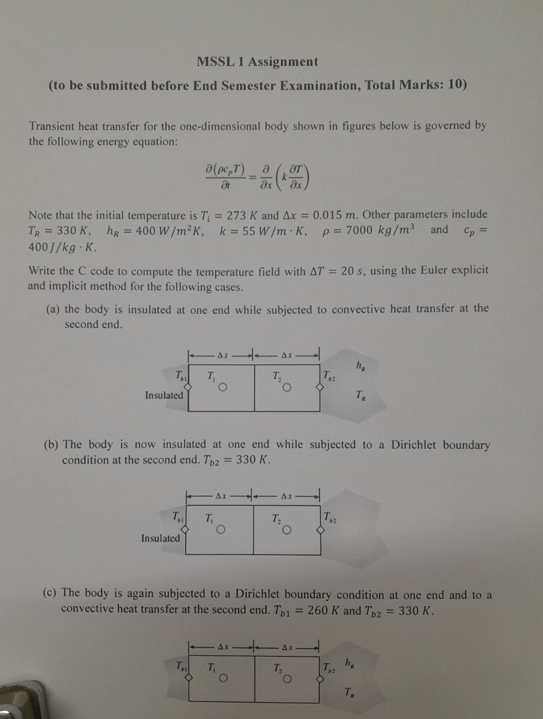 Solved by an EXPERT (to be submitted before End Semester Examination, | Chegg.com