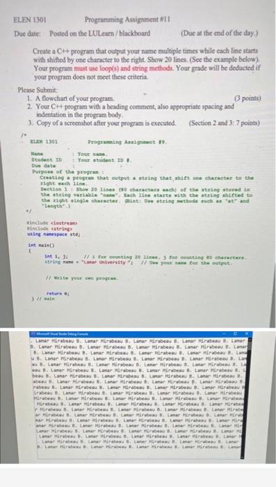 Solved ELEN 1301 Programming Assignment #11 Due date: Posted | Chegg.com