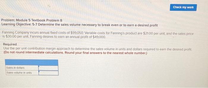 Solved Problem: Module 5 Textbook Problem 7 Learning | Chegg.com