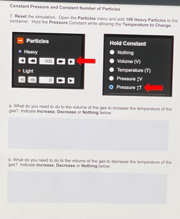 Solved Constant Pressure and Constant Number of Particles 7. | Chegg.com