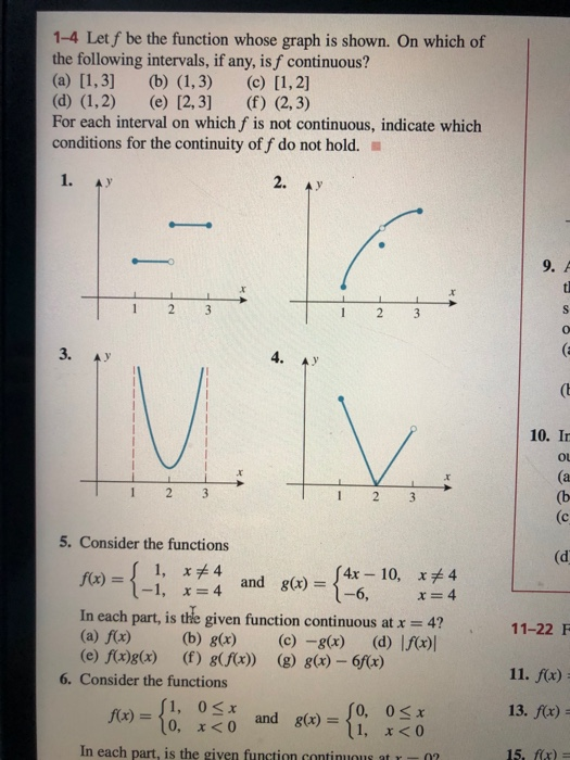 Solved 1-4 Letf be the function whose graph is shown. On | Chegg.com