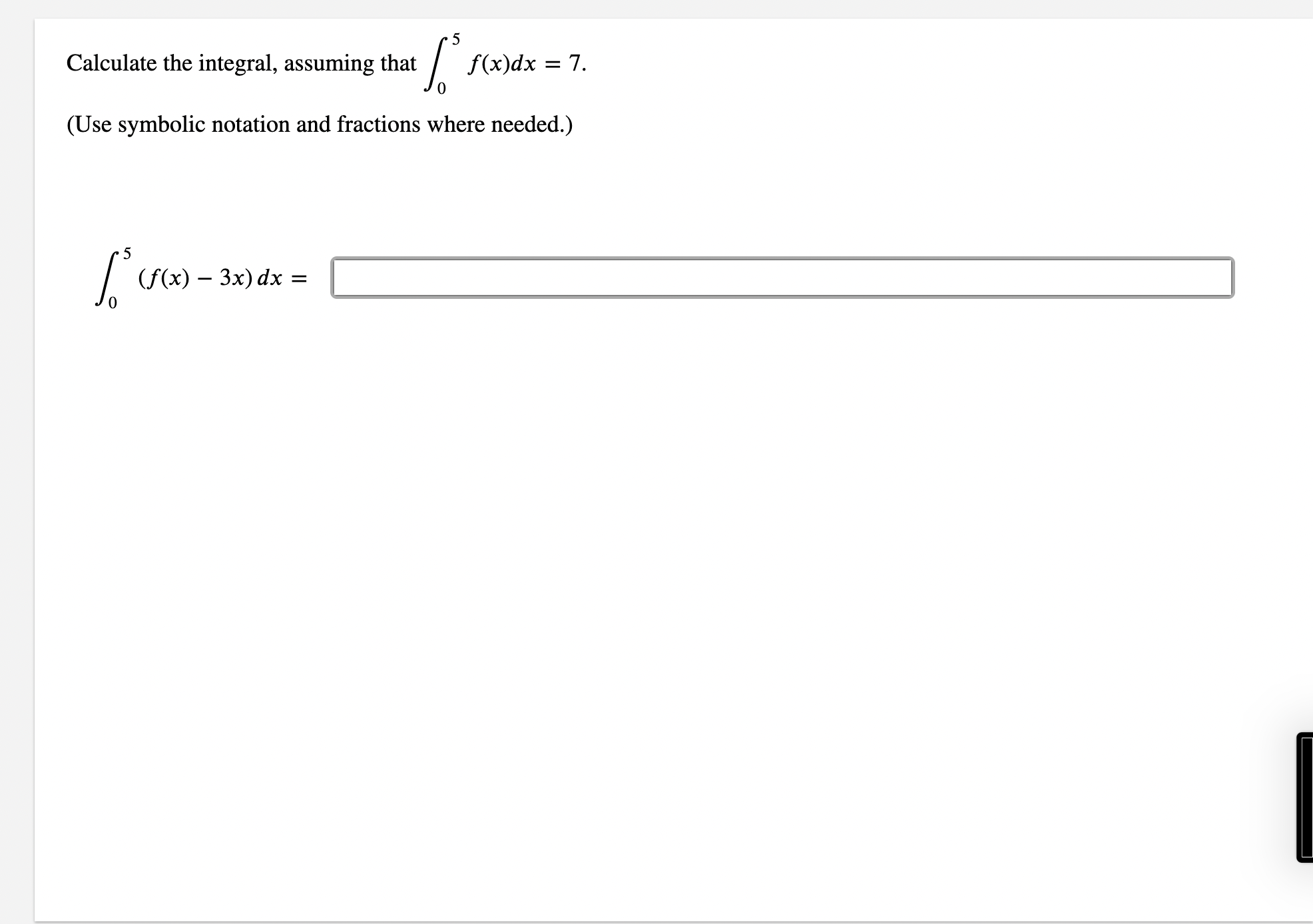 Solved Calculate the integral, assuming that | Chegg.com