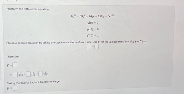 Solved Transform the differential equation | Chegg.com