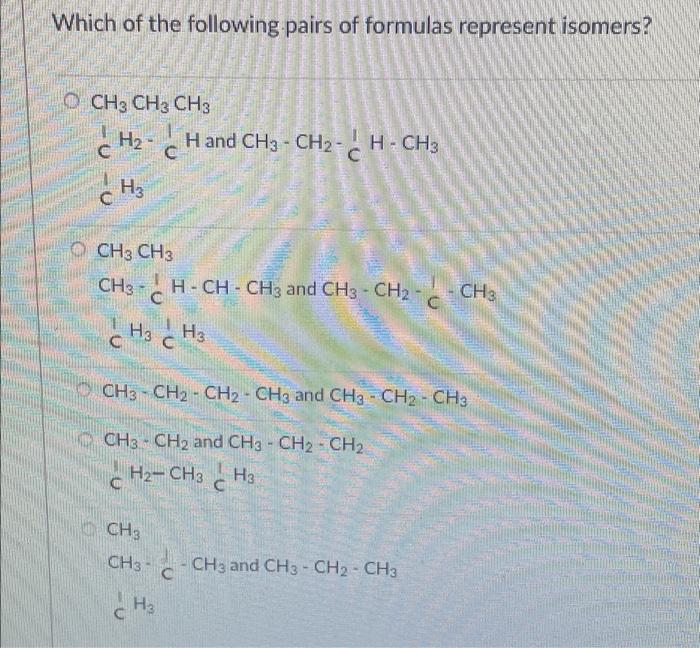 Solved Which of the following pairs of formulas represent | Chegg.com