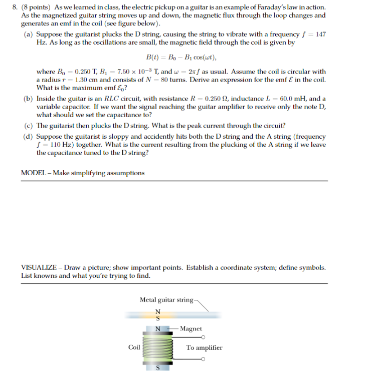 Solved (8 ﻿points) ﻿As we learned in class, the electric | Chegg.com