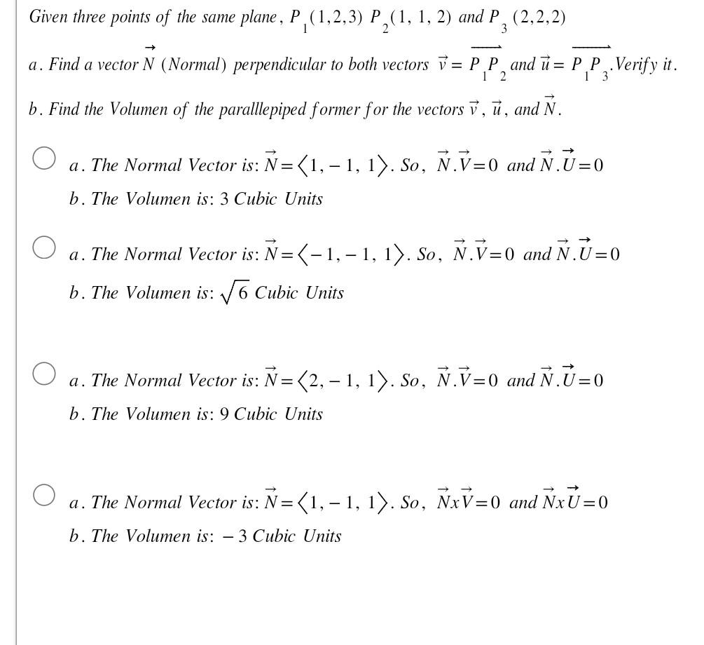 Solved Given three points of the same plane, | Chegg.com
