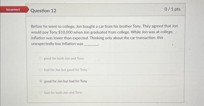 Solved Before he went to college, Jon bought a car from his | Chegg.com