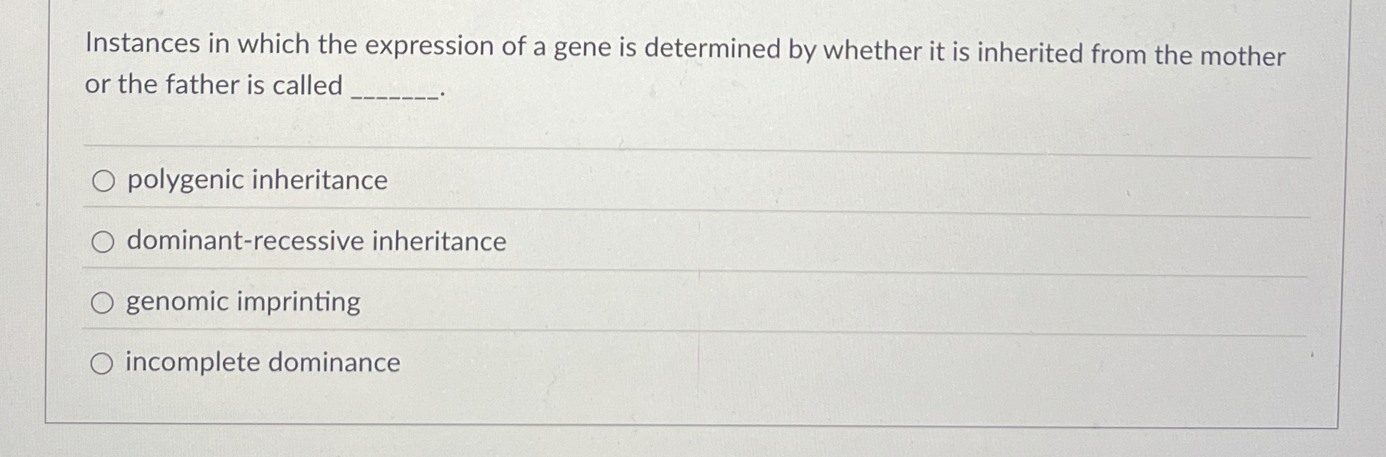 Solved Instances in which the expression of a gene is | Chegg.com