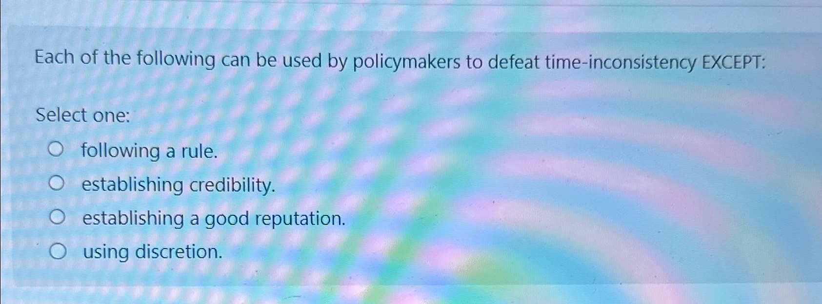 Solved Each of the following can be used by policymakers to | Chegg.com