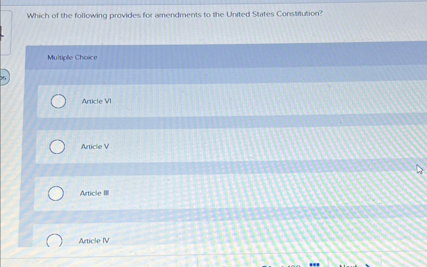 Solved Which of the following provides for amendments to the | Chegg.com