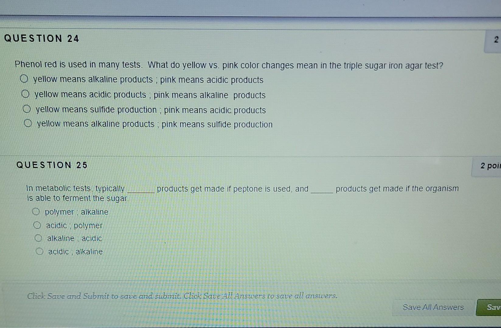 Solved QUESTION 24 2 Phenol red is used in many tests. What | Chegg.com