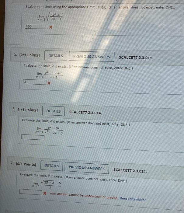 Solved Evaluate the limit using the appropriate Limit | Chegg.com