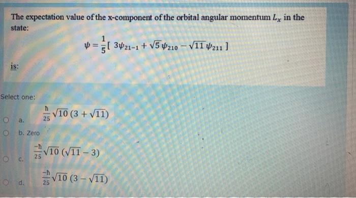 Solved The expectation value of the x-component of the | Chegg.com