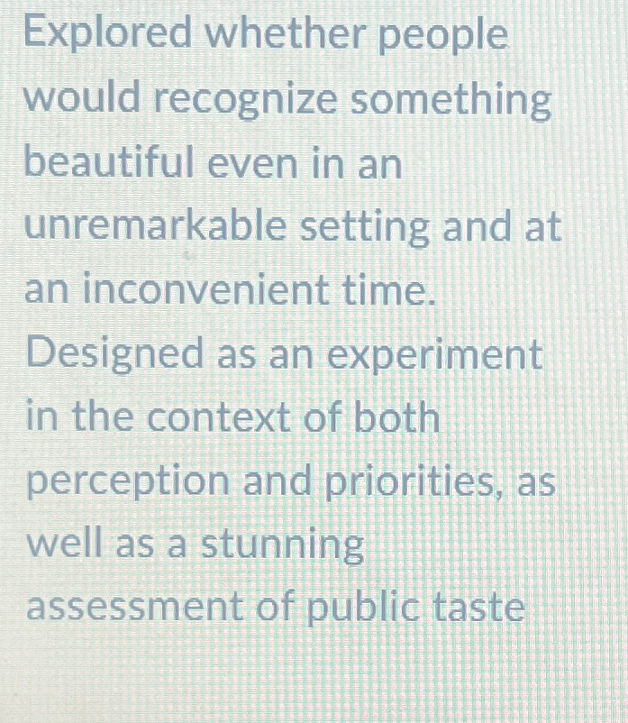 Solved Explored whether people would recognize something | Chegg.com