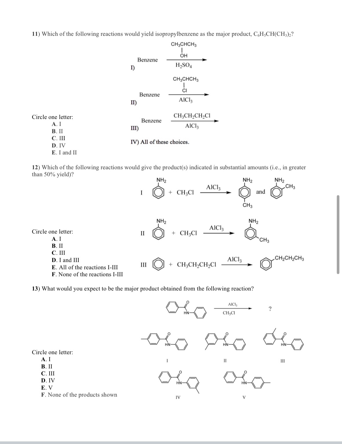 Solved Which of the following reactions would yield | Chegg.com