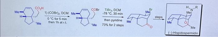 Solved TiBr4,DCM −78∘C,30 min then pyridine 73% for 2 steps | Chegg.com