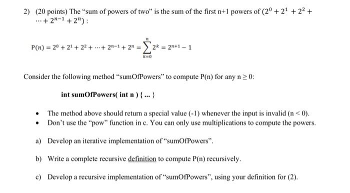 Solved Can anyone come up with a recursive equation for the | Chegg.com