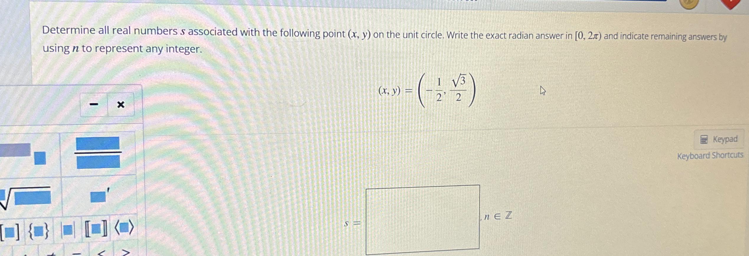 Solved Determine all real numbers s ﻿associated with the | Chegg.com