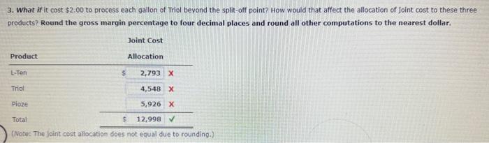 Solved 3. What if it cost $2.00 to process each gallon of | Chegg.com