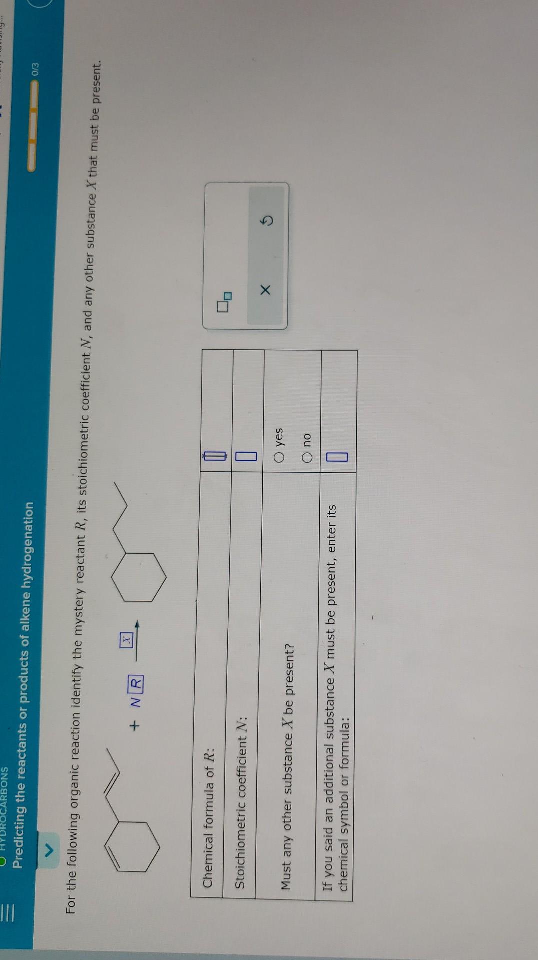 Solved For the following organic reaction identify the | Chegg.com