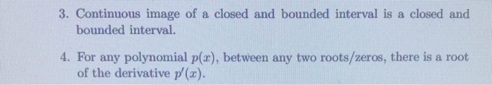 Solved 3. Continuous image of a closed and bounded interval | Chegg.com