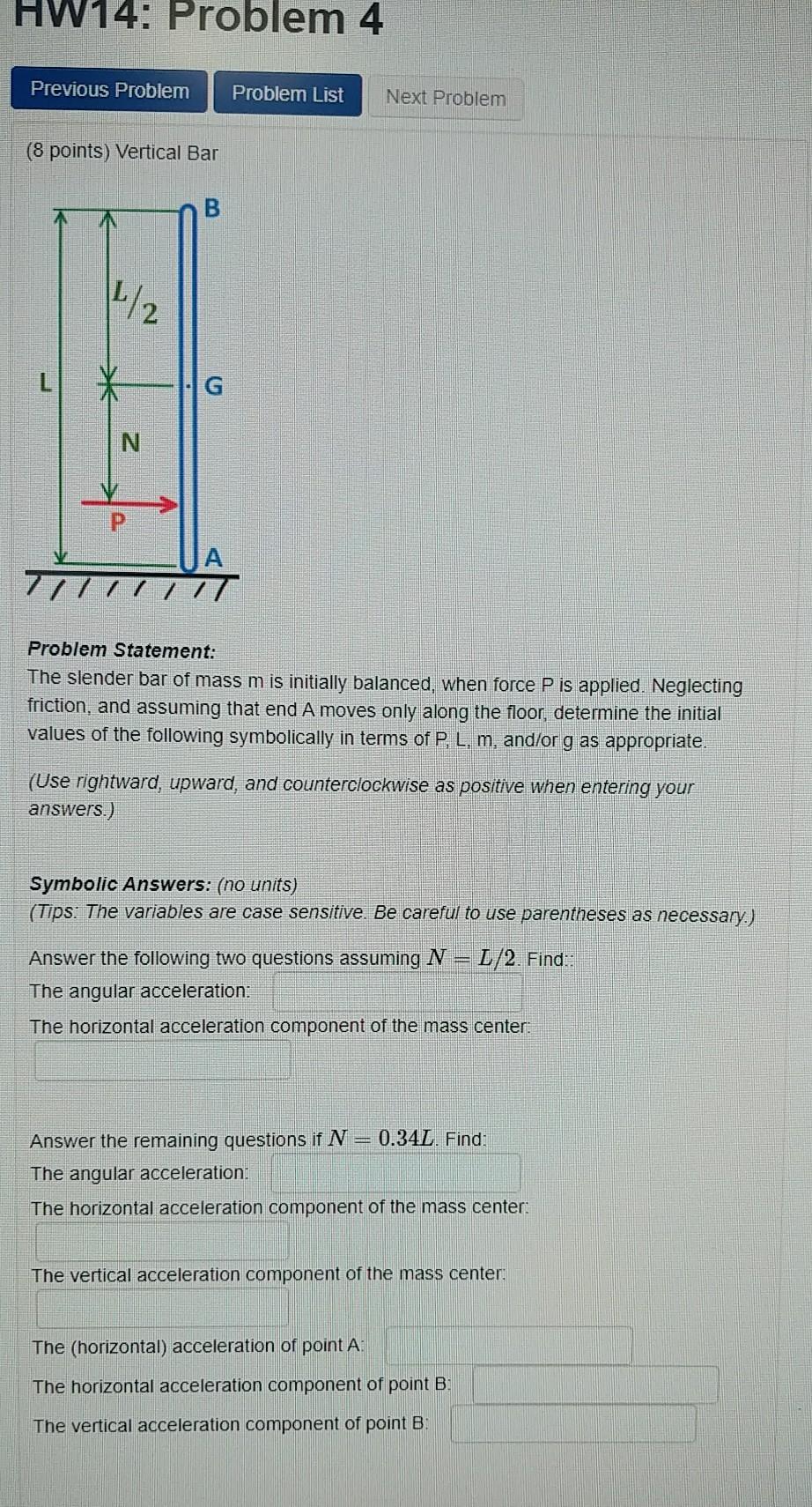 Solved Hw14 Problem 4 Previous Problem Problem List Next 4292