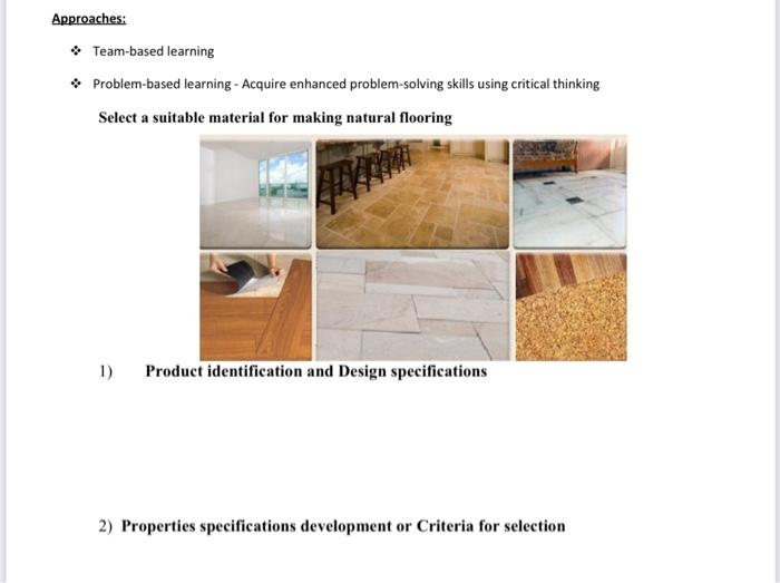 Solved Approaches: Team-based learning • Problem-based | Chegg.com