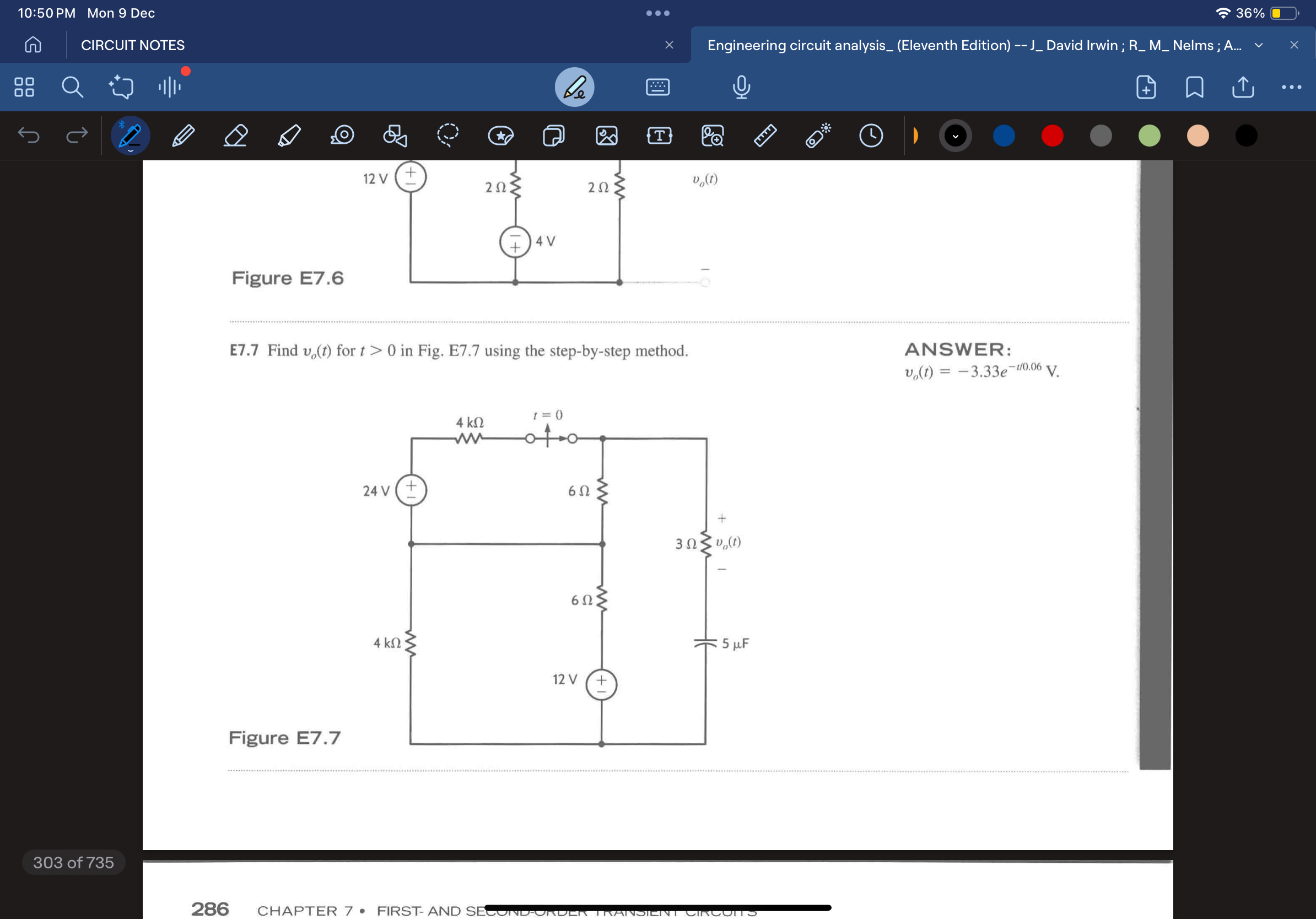 Solved 10 50 PM Mon 9 Dec36 CIRCUIT NOTES Engineering Chegg