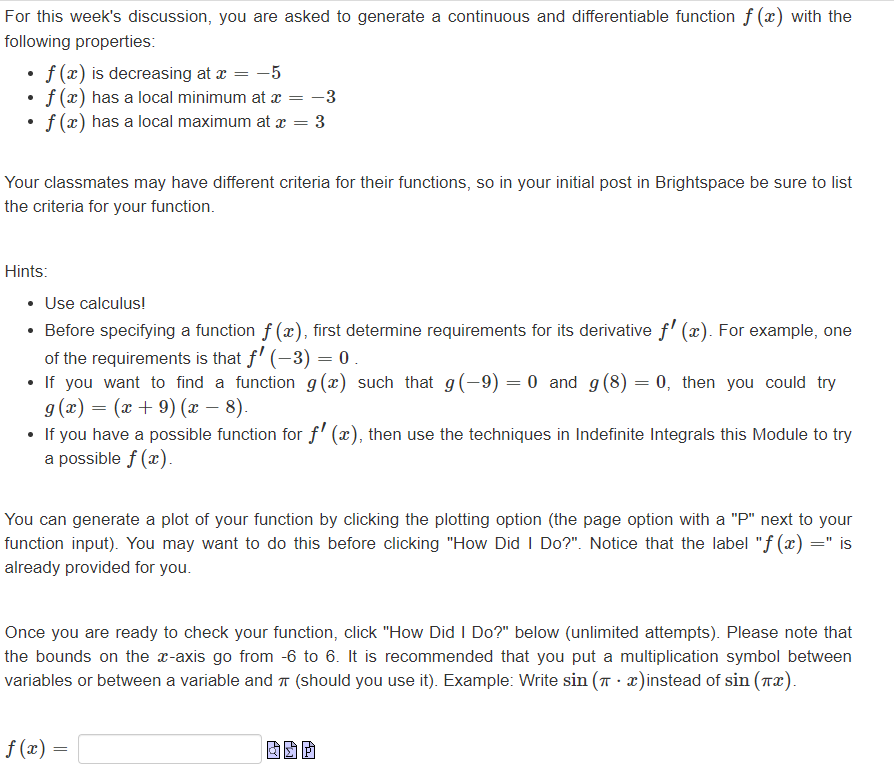 Solved For this week's discussion, you are asked to generate | Chegg.com
