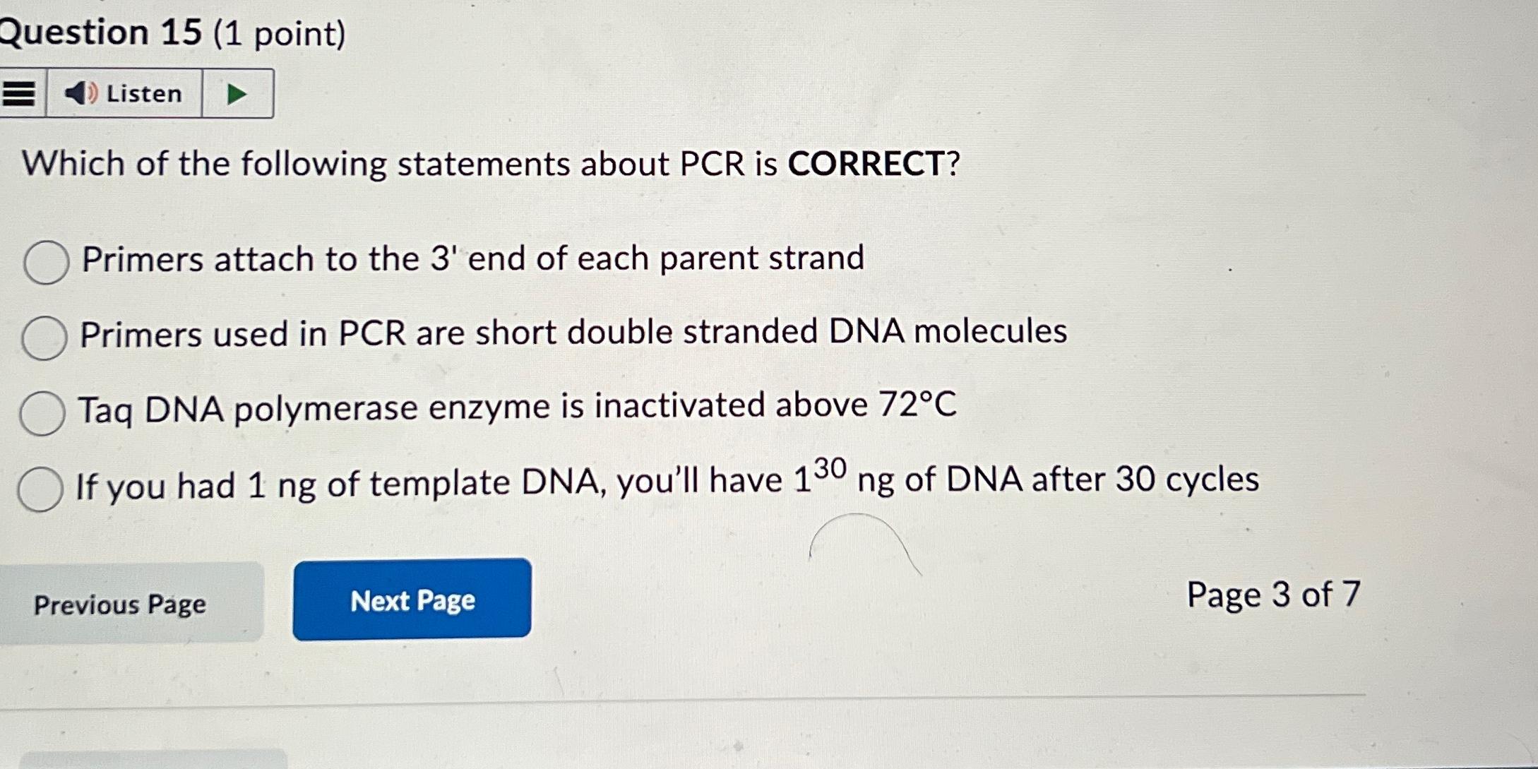 Solved Question 15 (1 ﻿point)Which of the following | Chegg.com