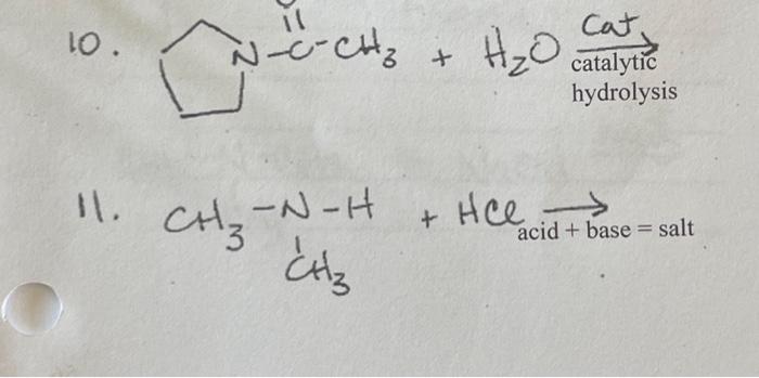 Solved CH3−CH3−N−H+HClacid + base salt | Chegg.com