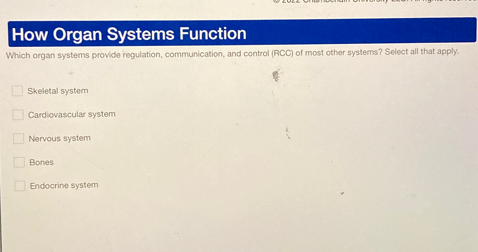 Solved How Organ Systems FunctionWhich organ systems provide | Chegg.com