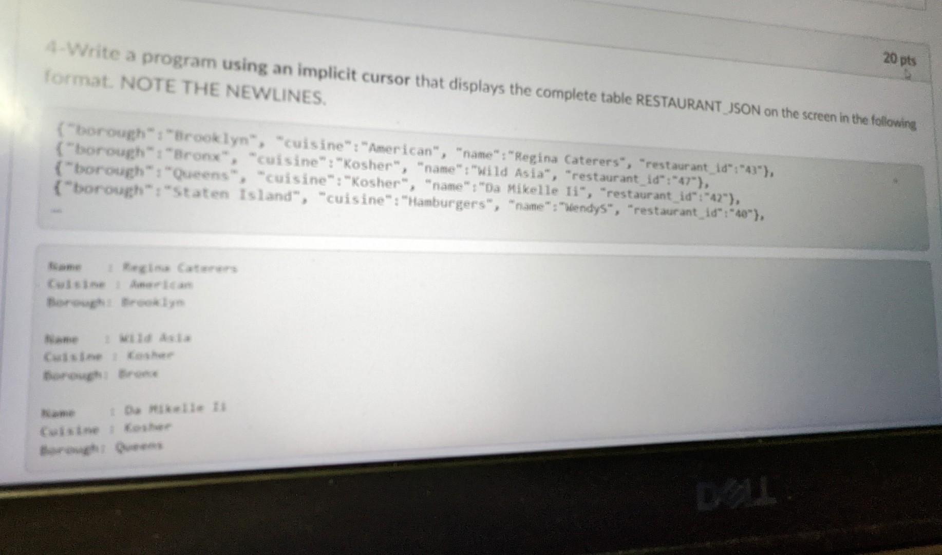 20 pts A s Wh whe a propram using an implicit cursor | Chegg.com
