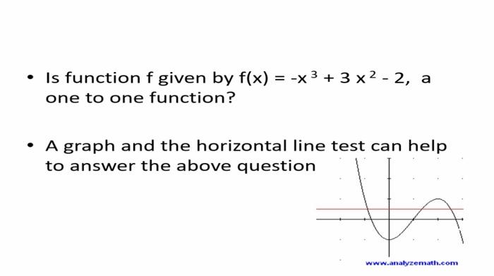 Solved - Is function f given by f(x)=−x3+3x2−2, a one to one | Chegg.com