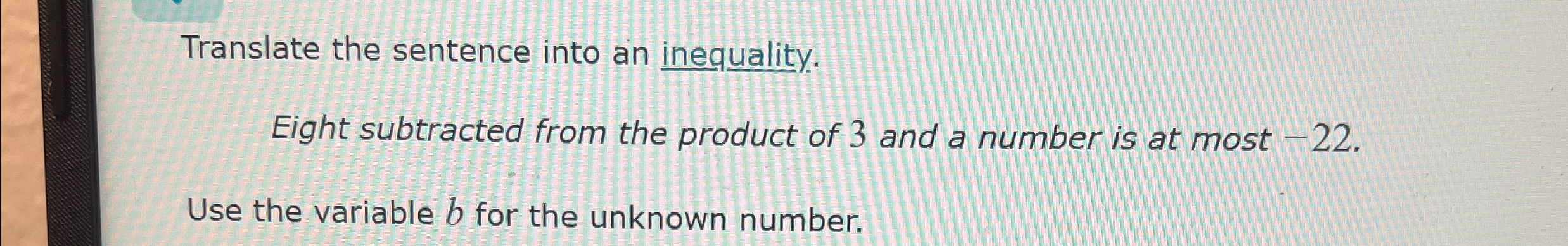 Solved Translate The Sentence Into An Inequality Eight